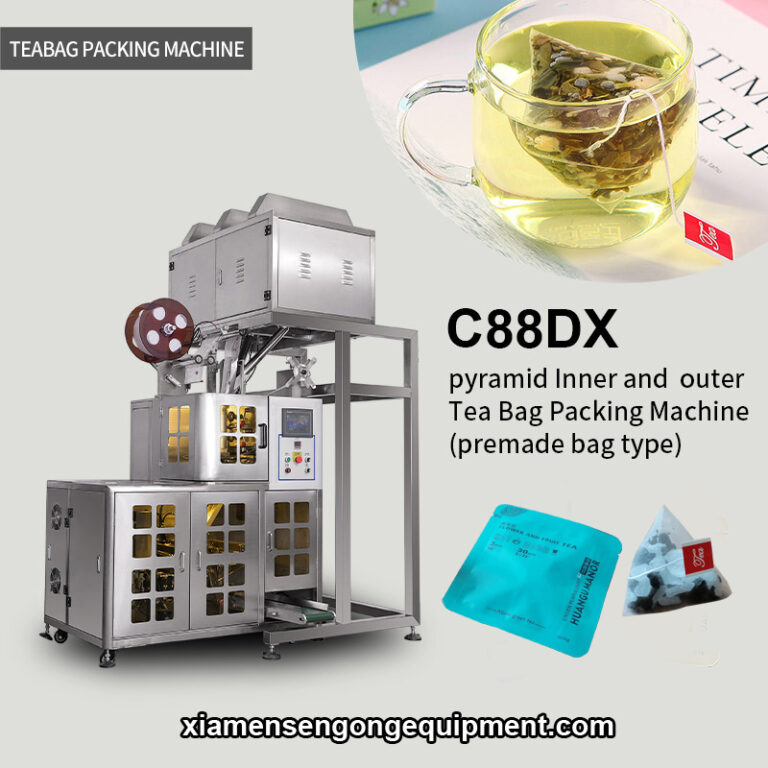 C88DX pyramid herbal tea packet processing machine - pyramid tea bag ...